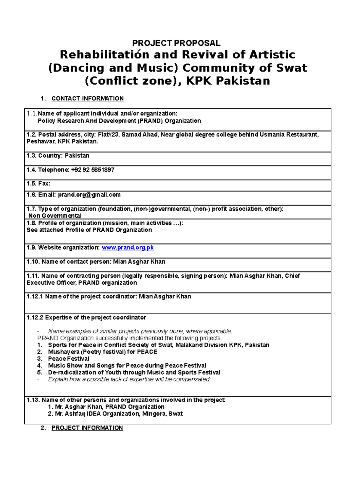 Projdoc - pipo0 - PROJECT PROPOSAL Rehabilitatión and Revival of ...