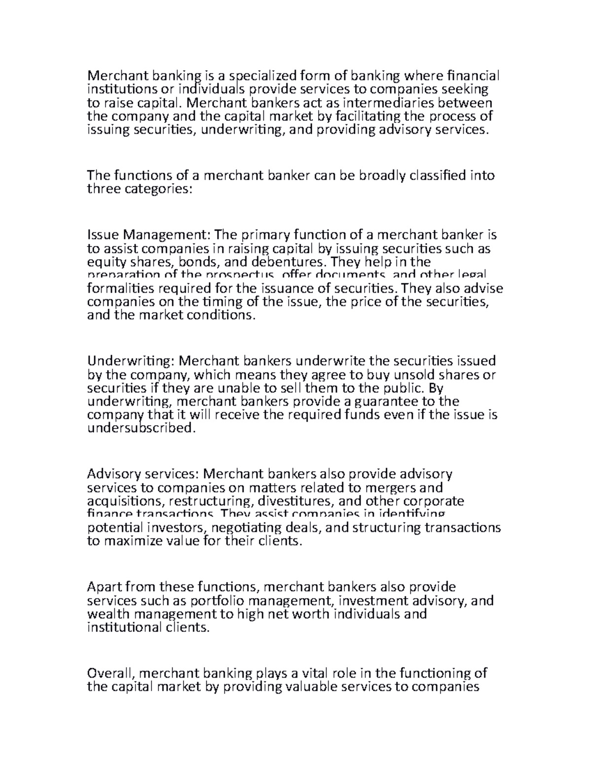 Merchant banking introduction , function of merchant - Merchant banking ...