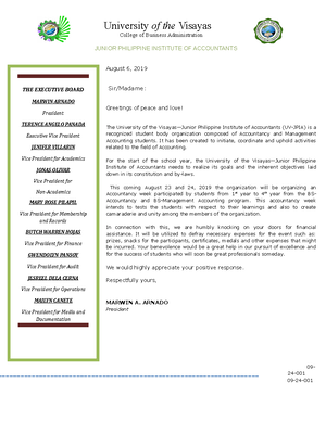 NSTP - application letter and excuse letter - Personality Development ...