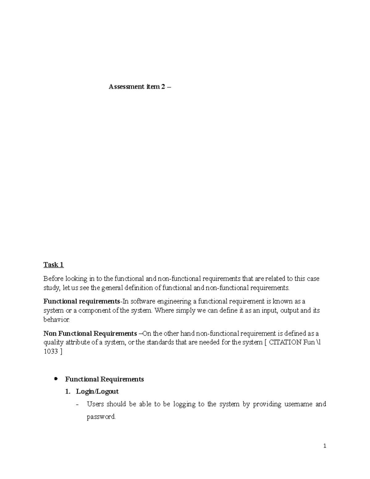 Sa Assesment 2 - Assignment - Assessment item 2 – Task 1 Before looking ...