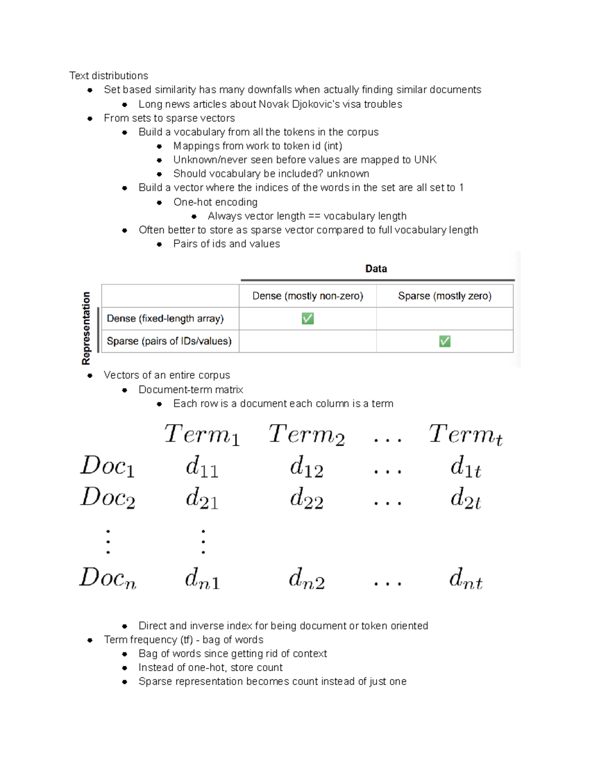 Text as Data Bullet Pointed Key Concepts 2022/2023 - COMPSCI4074 - Studocu
