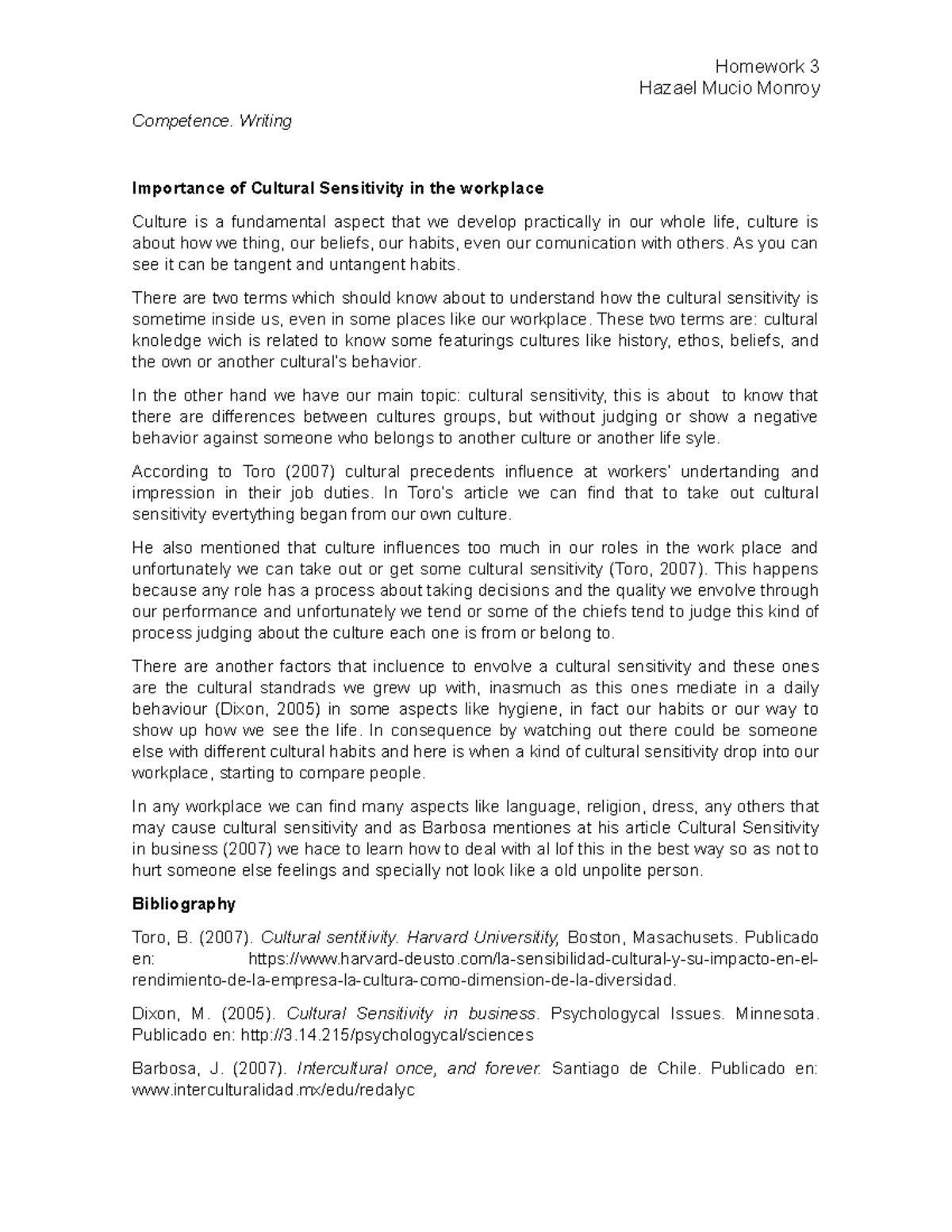 Homework 3 - tarea 3 - Homework 3 Hazael Mucio Monroy Competence ...