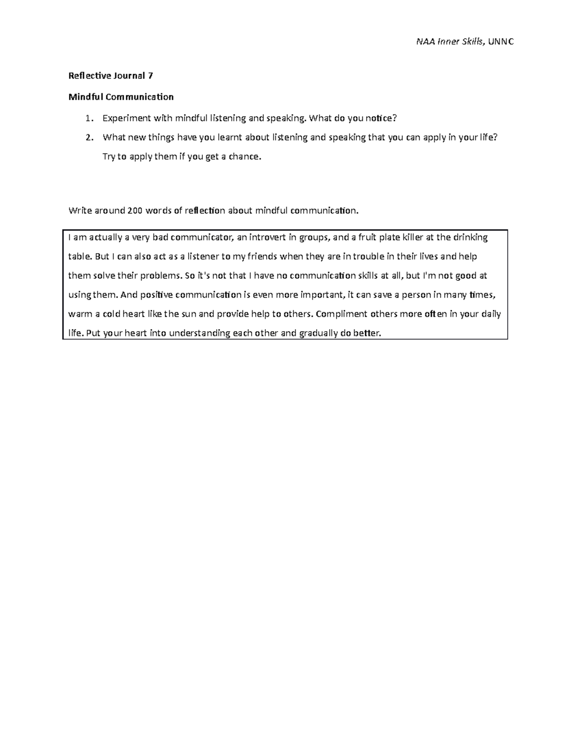 Reflective Journal 7Reflective Journal 7Reflective Journal 7 - NAA ...