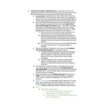 Contracts Law Outline - 1 - 1. Unconscionability a. UCC §2-302 ...
