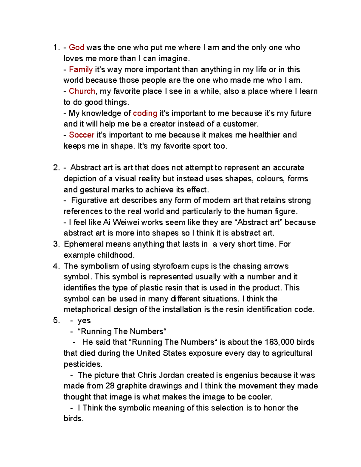 Lecture 3 - assignments #3. - God was the one who put me where I am and ...