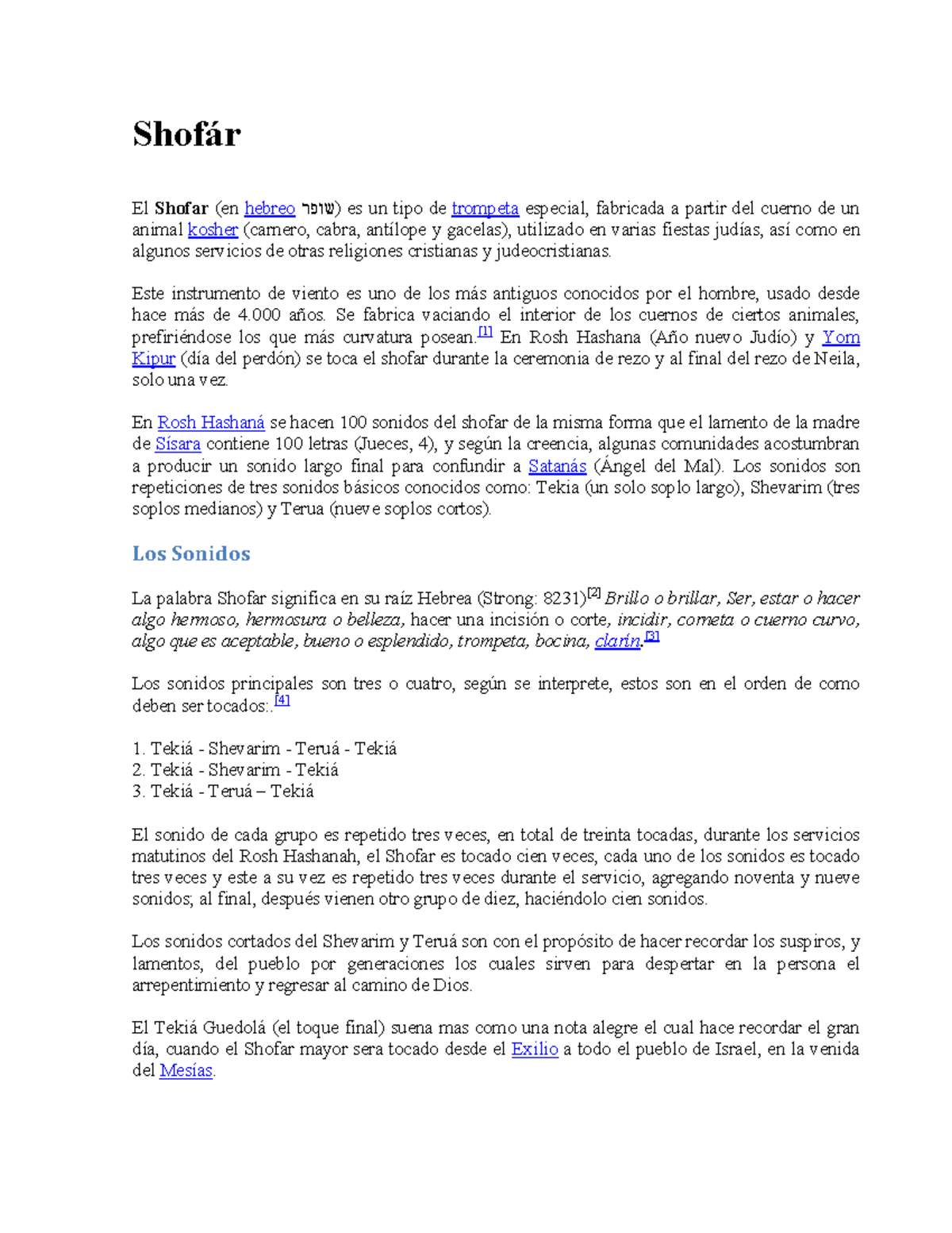 Shofár - INSTRUMENTO DE GUERRA - Shofár El Shofar (en hebreo שופר) es ...