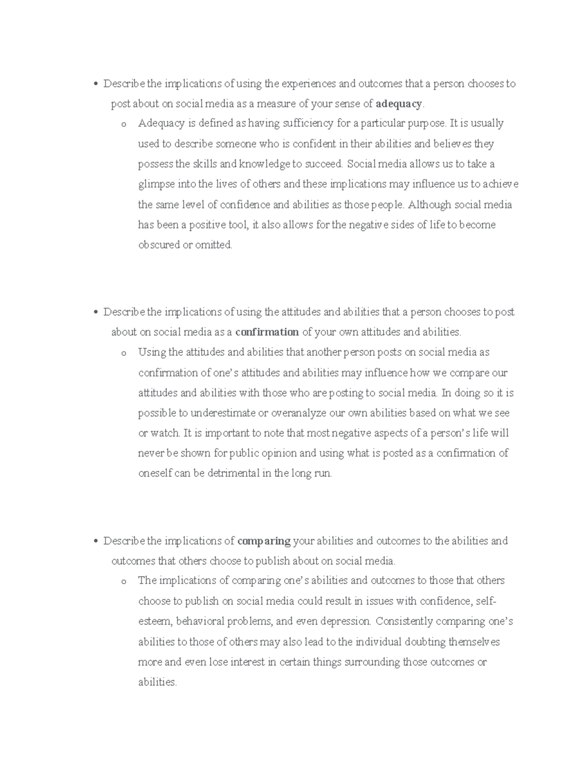 Module 4 Activity - Mod 4 - Describe the implications of using the ...