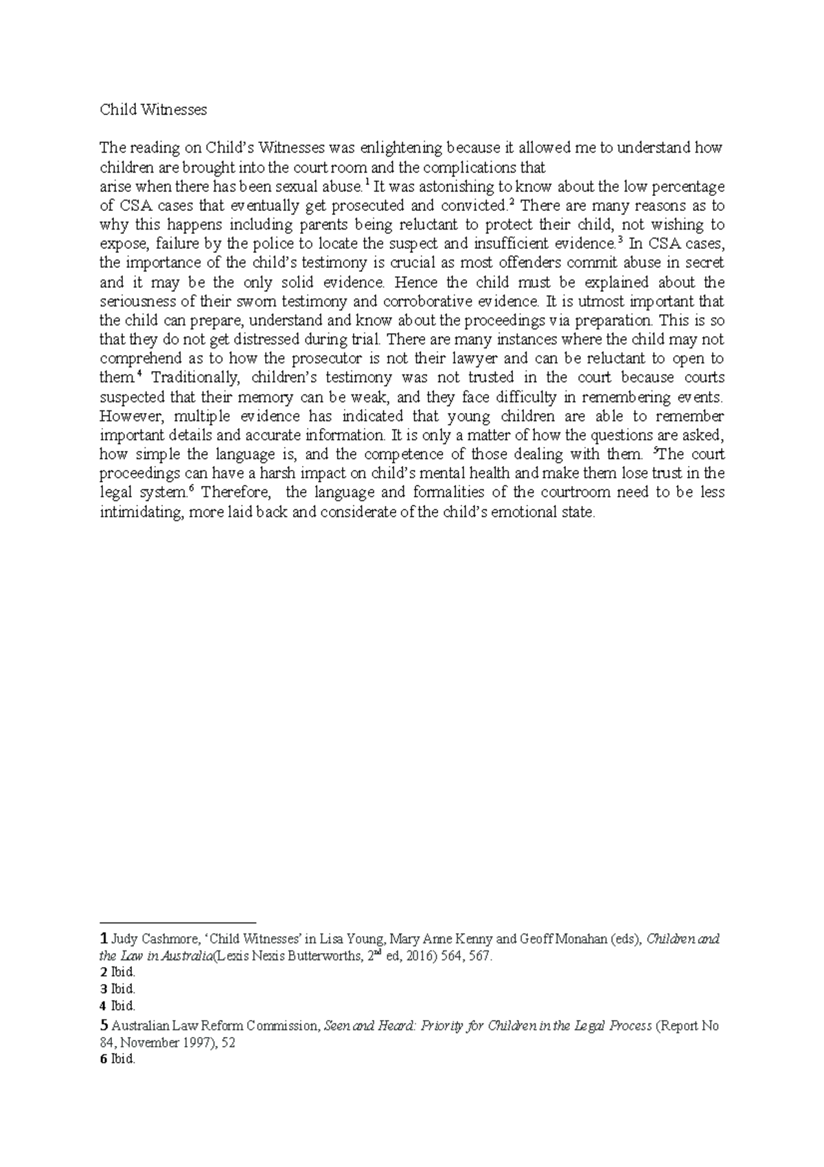 Topic 8 overview: Children in Court - Representation, as Witnesses and ...