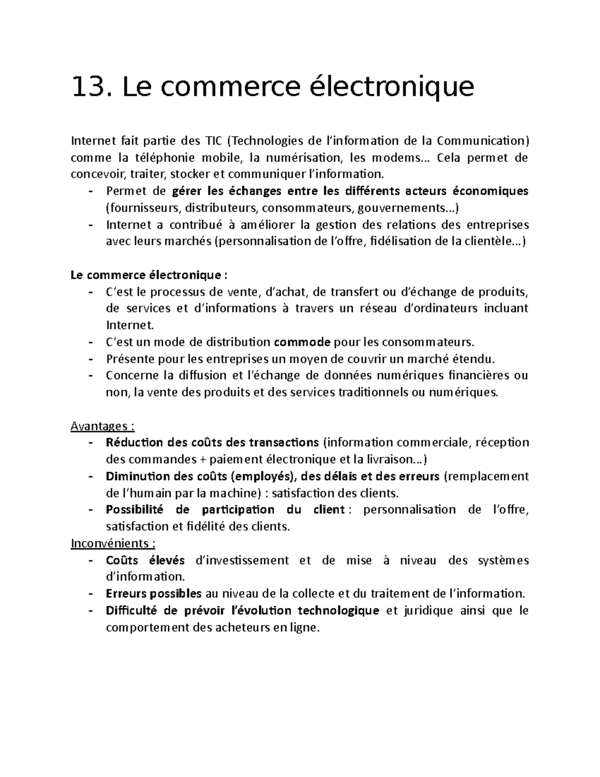 Chap 13: commerce electronique - 13. Le commerce électronique Internet ...