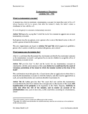 Law Lessons - Notes - Acceptance & Renunciation of an Inheritance ...