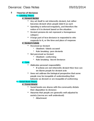 Social deviance chpt 9 - Lecture notes chapter 9 - Chapter 9: Marxist ...