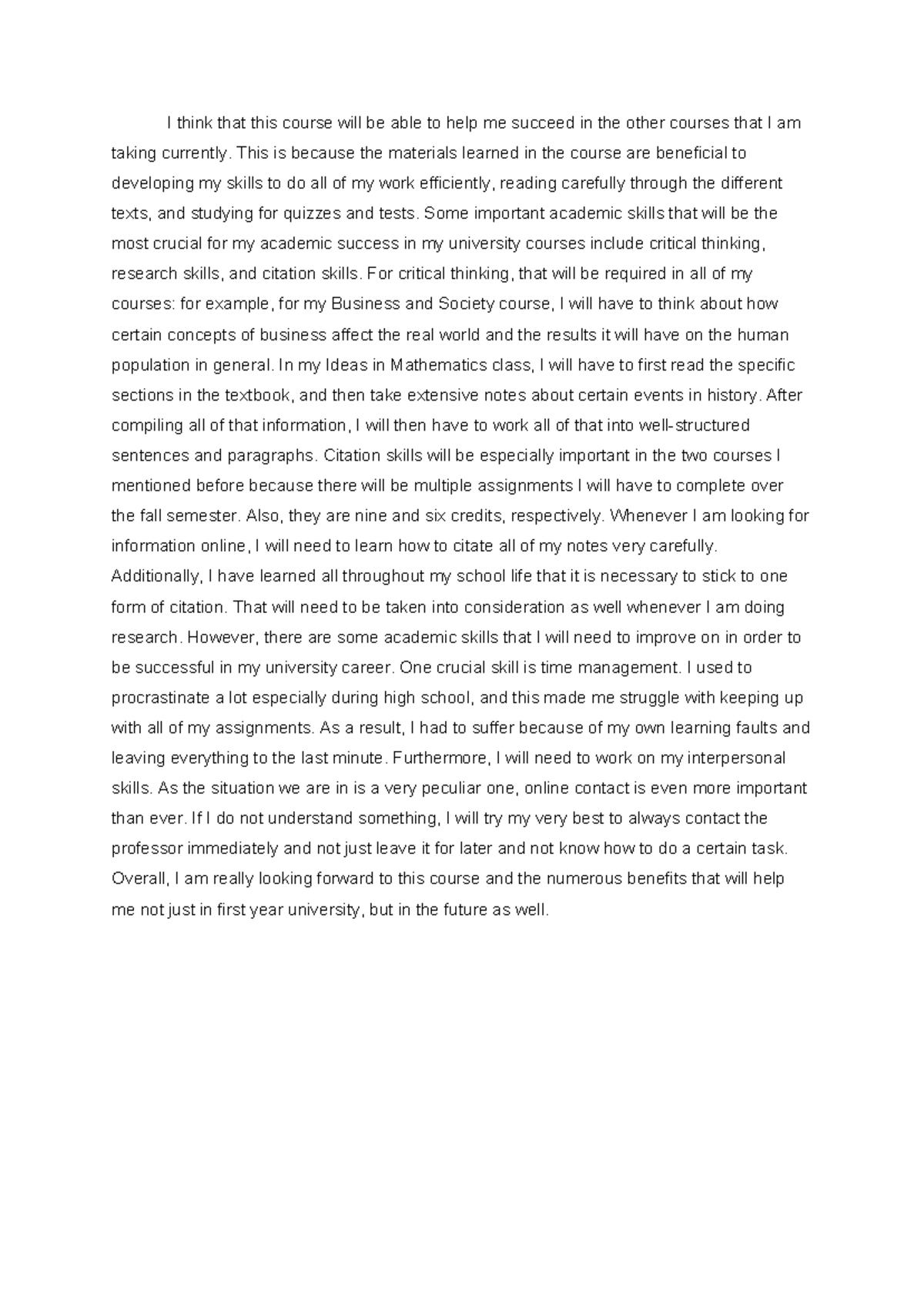 Learning Journal 1 - lecture notes - I think that this course will be ...