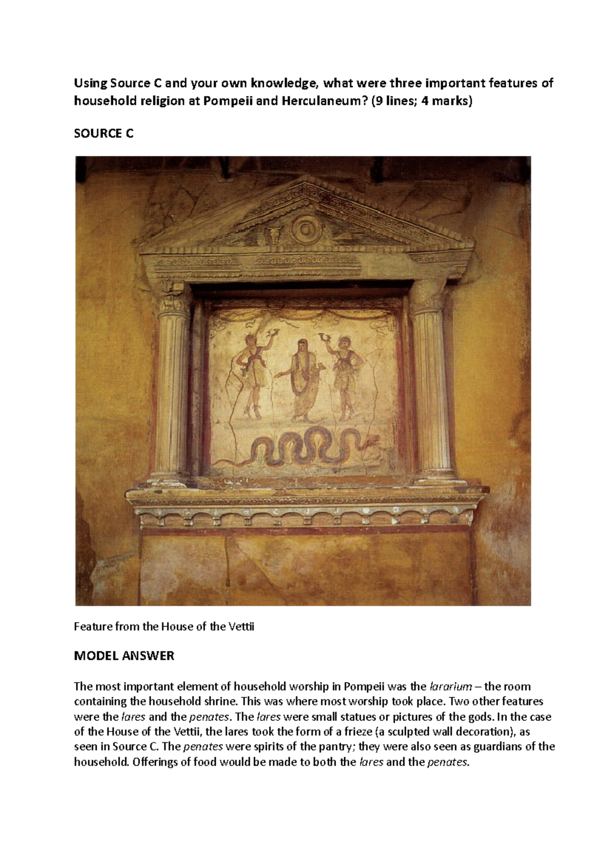 Religion 1 - model answer - Using Source C and your own knowledge, what ...