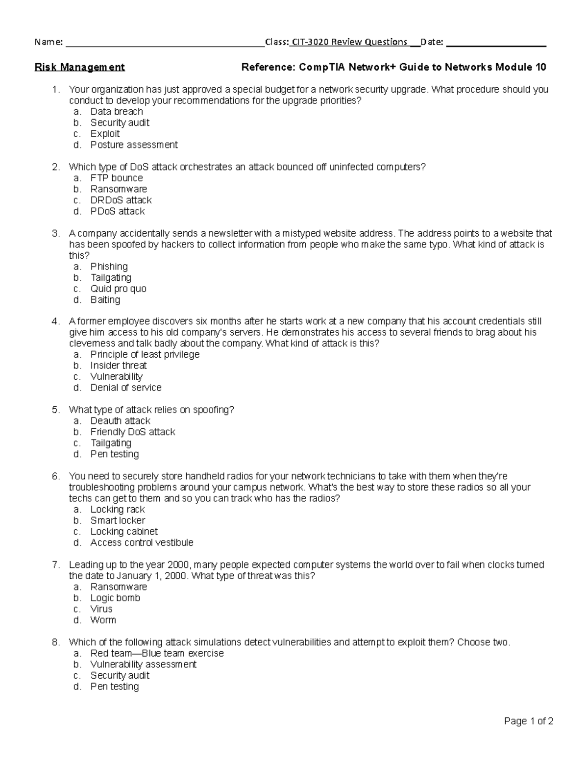 Module 10 Review Questions - Name ...