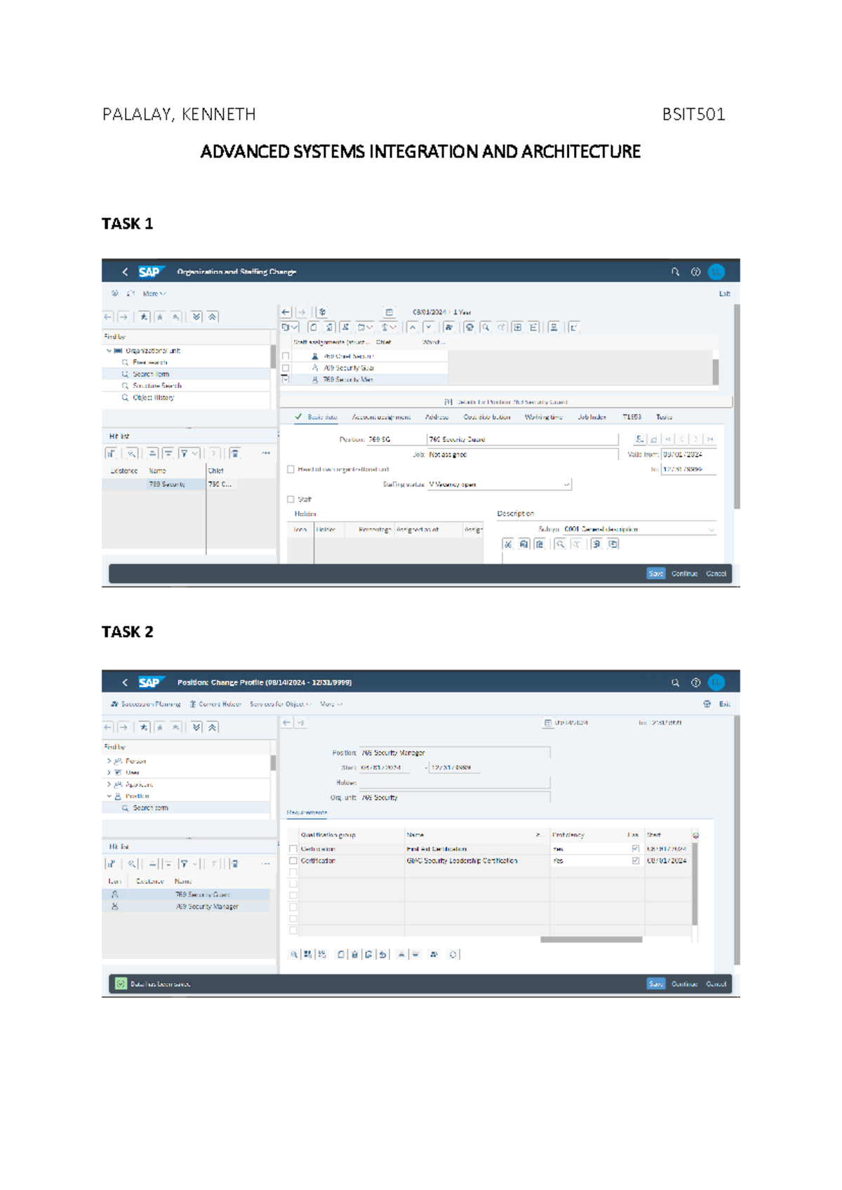 02 Labexe - ASIA - PALALAY, KENNETH BSIT ADVANCED SYSTEMS INTEGRATION ...
