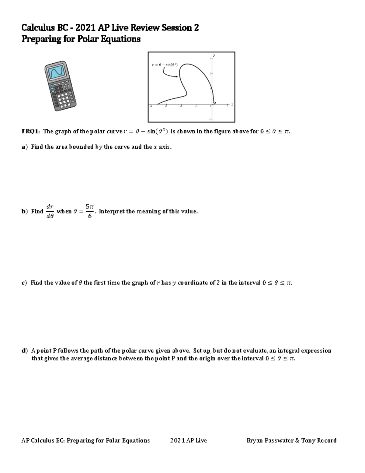 BC+-++Preparing+for+Polar+Equations - Calculus BC - 2021 AP Live Review ...