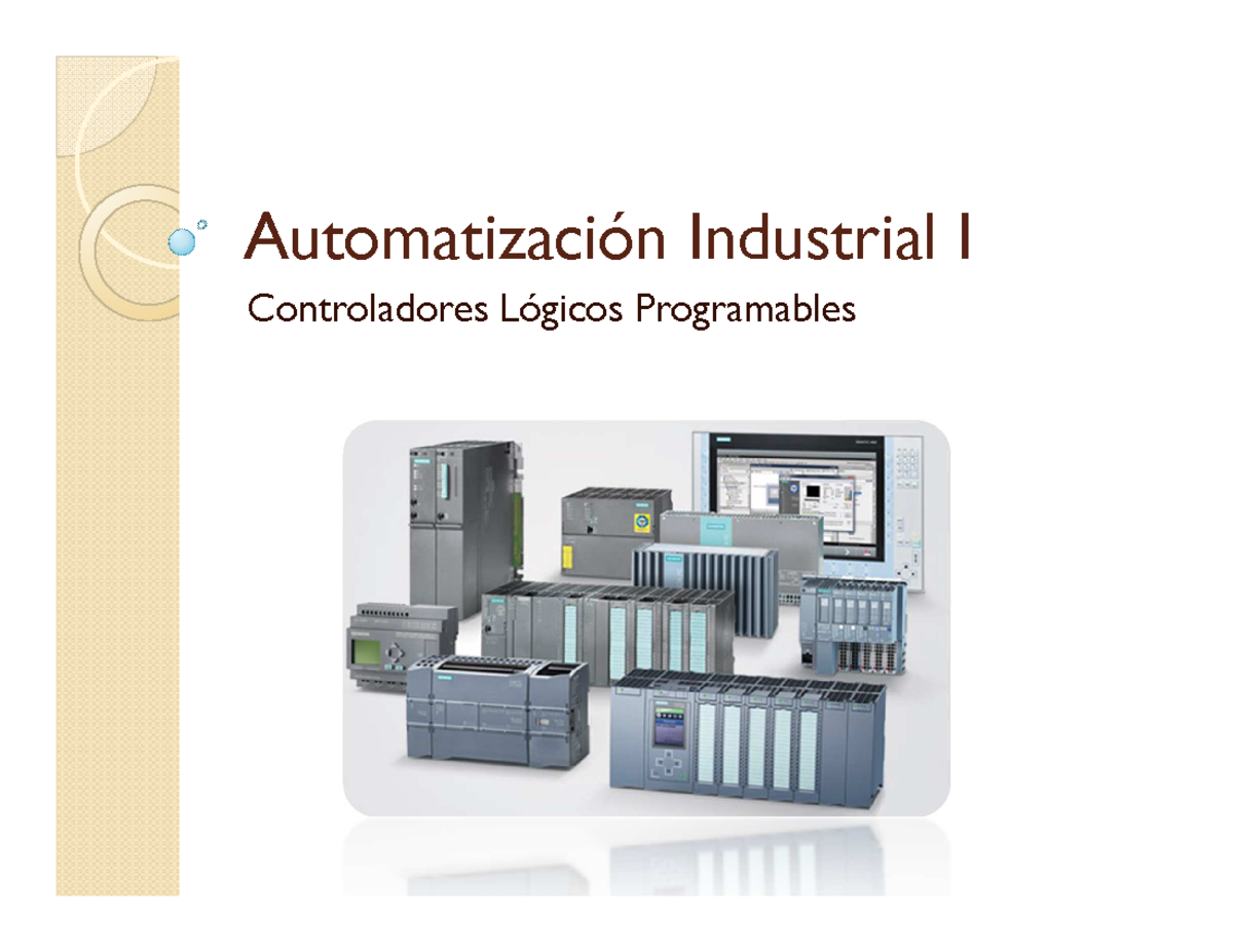 2.Controladores Lógicos Programables - Automatización Industrial I ...