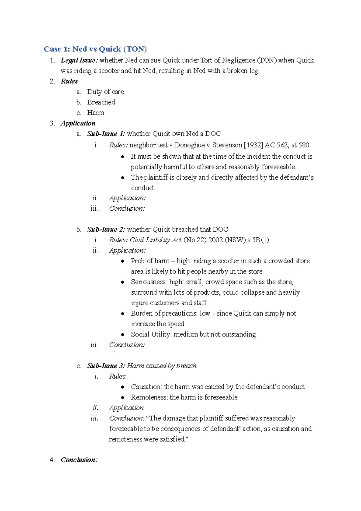 Commercial Laws Assignment 2 Case 1 Ned Vs Quick TON Legal Issue commercial-laws-assignment-2-case-1-ned-vs-quick-ton-legal-issue