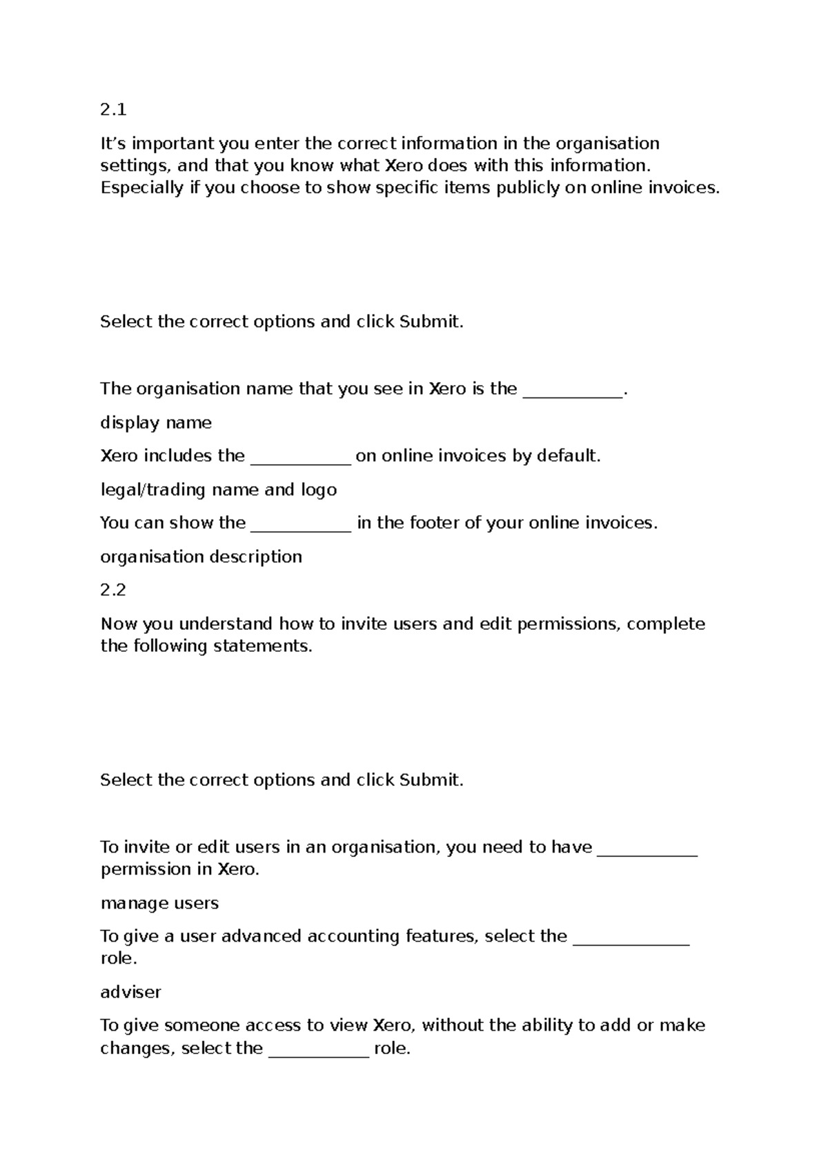 Complete initial setup tasks - It’s important you enter the correct ...