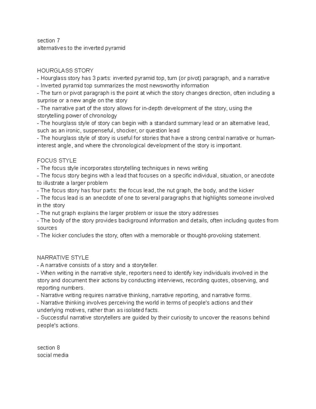 Styles of writing - section 7 alternatives to the inverted pyramid ...