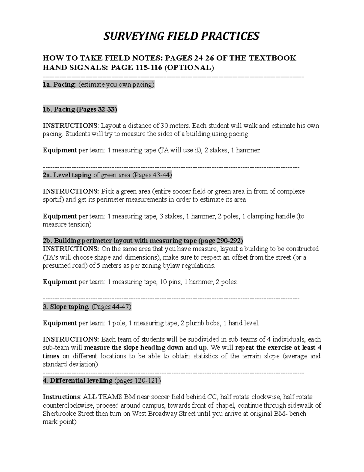 Surveying field practices v5 for students - SURVEYING FIELD PRACTICES ...
