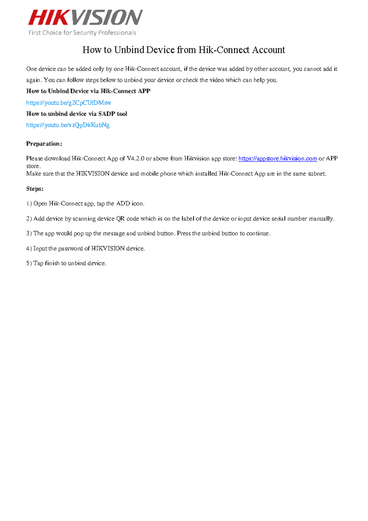 How to Unbind Device from Hik Connect Account - How to Unbind Device ...