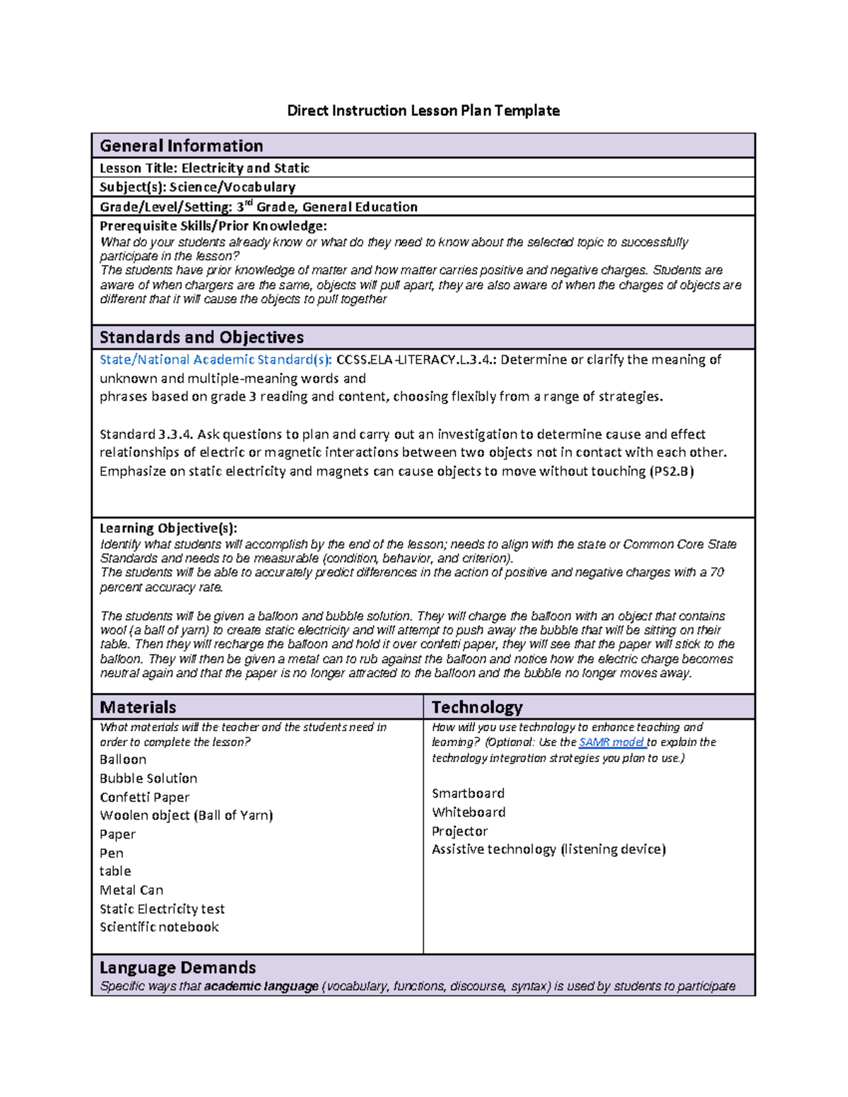 C372 lesson pla task 1 - here you go. hope it helps - Direct ...