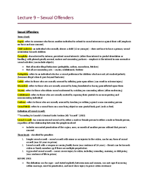 Week 10 notes - Prof: Dr Vettor - Week 8 – Adolescent Offenders ...