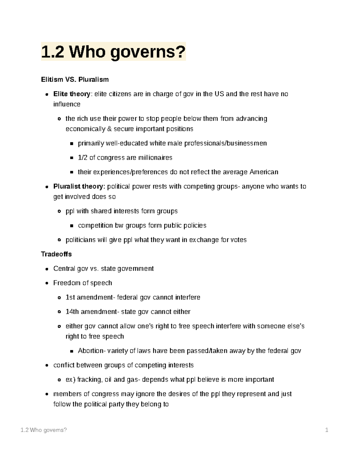 American Government chapter 1.2 - 1 Who governs? 1 1 Who governs ...
