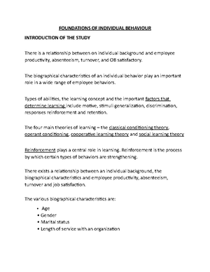 Case study ( Human Behavior In Organization) - Business Management ...