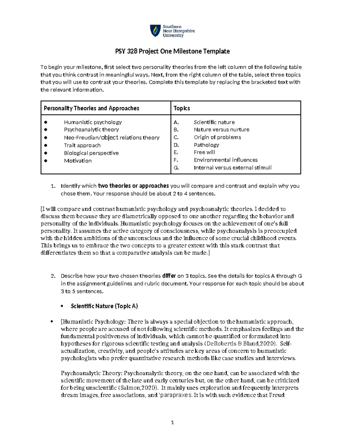 PSY 328 Project One Milestone Complete - PSY 328 Project One Milestone ...