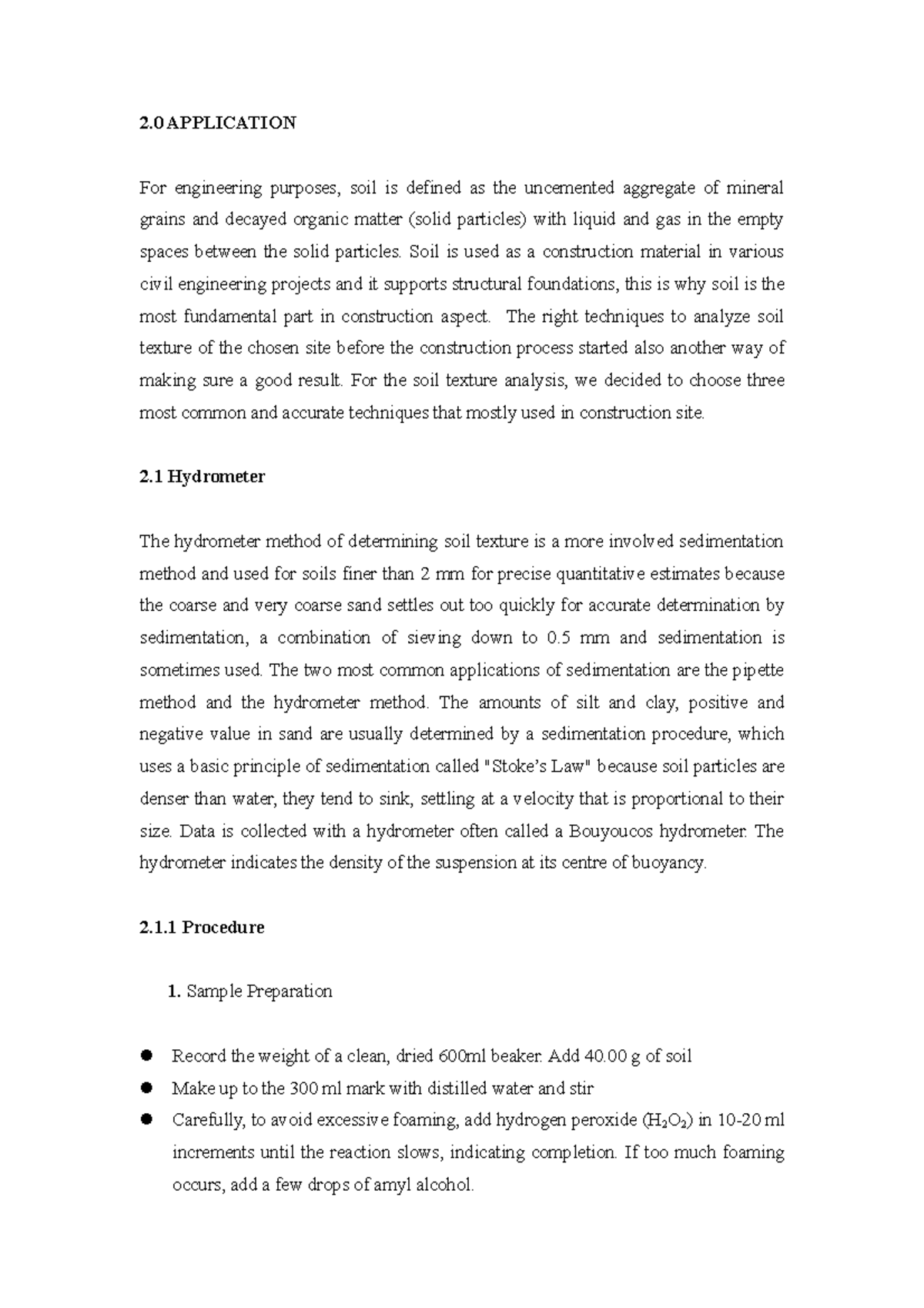 Application Project Geotechnical for Report - 2 APPLICATION For ...
