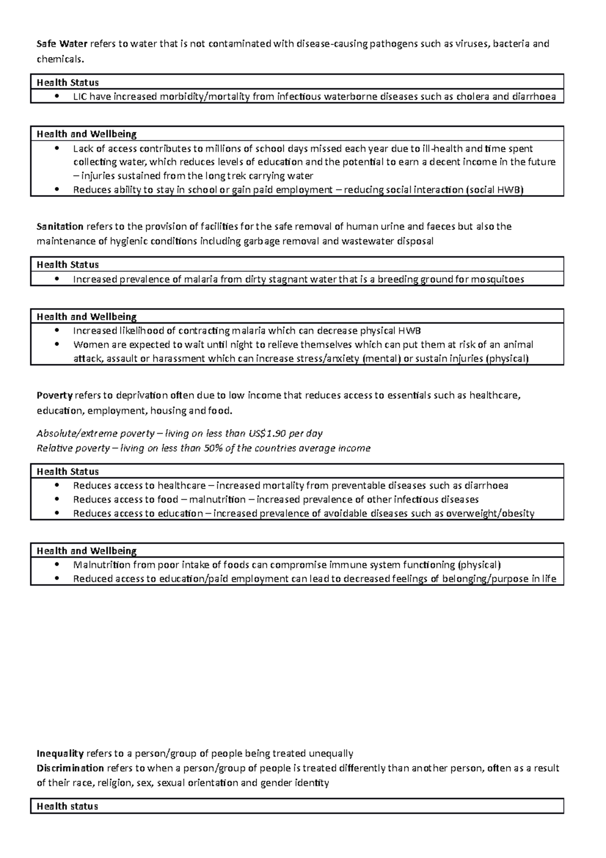 Unit 4 - AOS 1 Summary Q - Safe Water refers to water that is not ...
