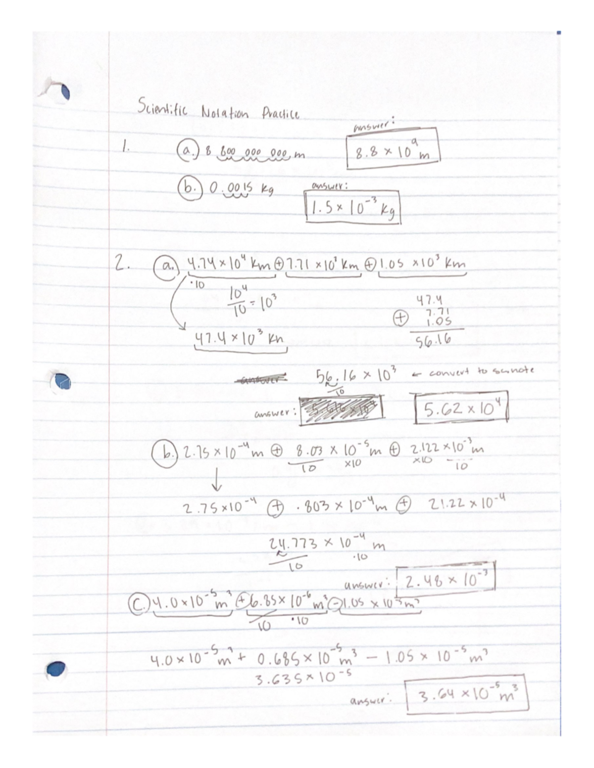 Scientific Notation Practice - CHM 2045 - Studocu