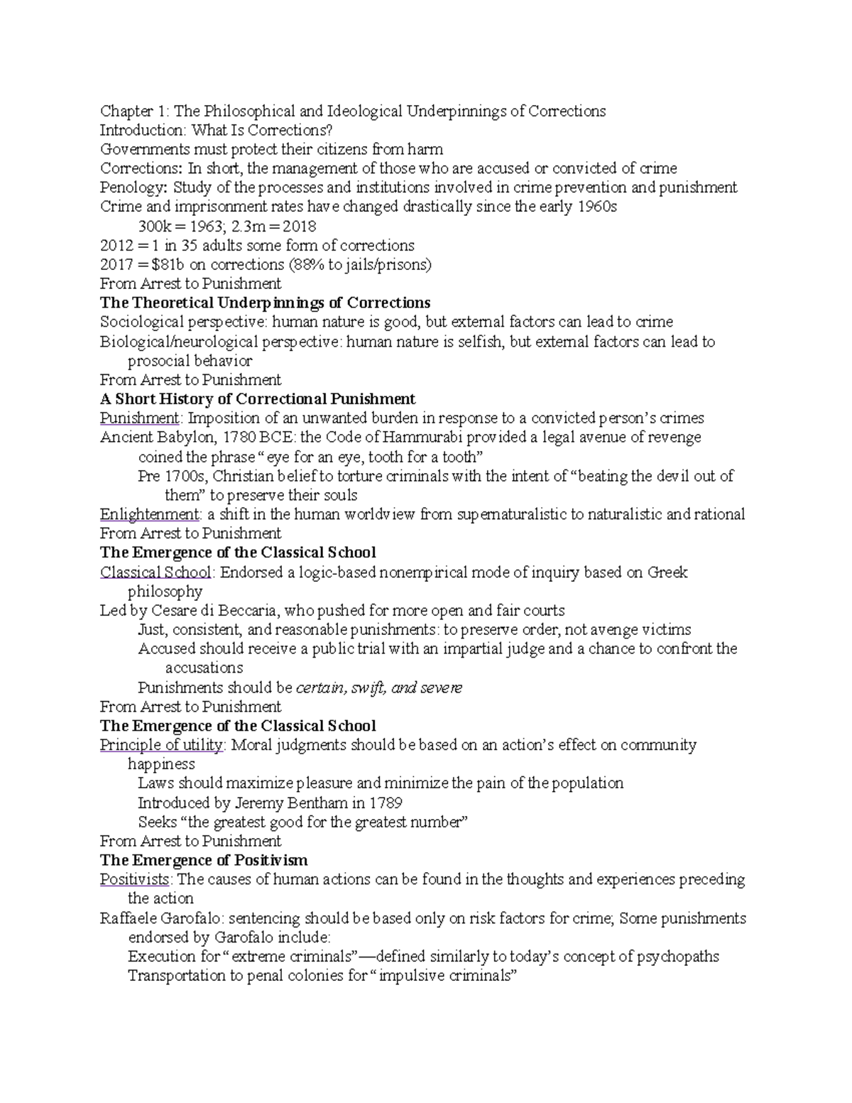 Ch 1- 10 notes - Chapter 1: The Philosophical and Ideological ...