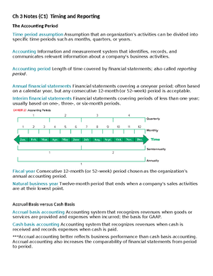 Ch 5 Book Notes - Intro to Accounting - Ch 5 Book Notes: Reporting and ...