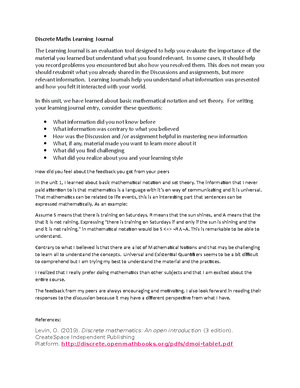 Learning Journal - Unit 1 - Learning Journal Database systems are in use everywhere in our ...