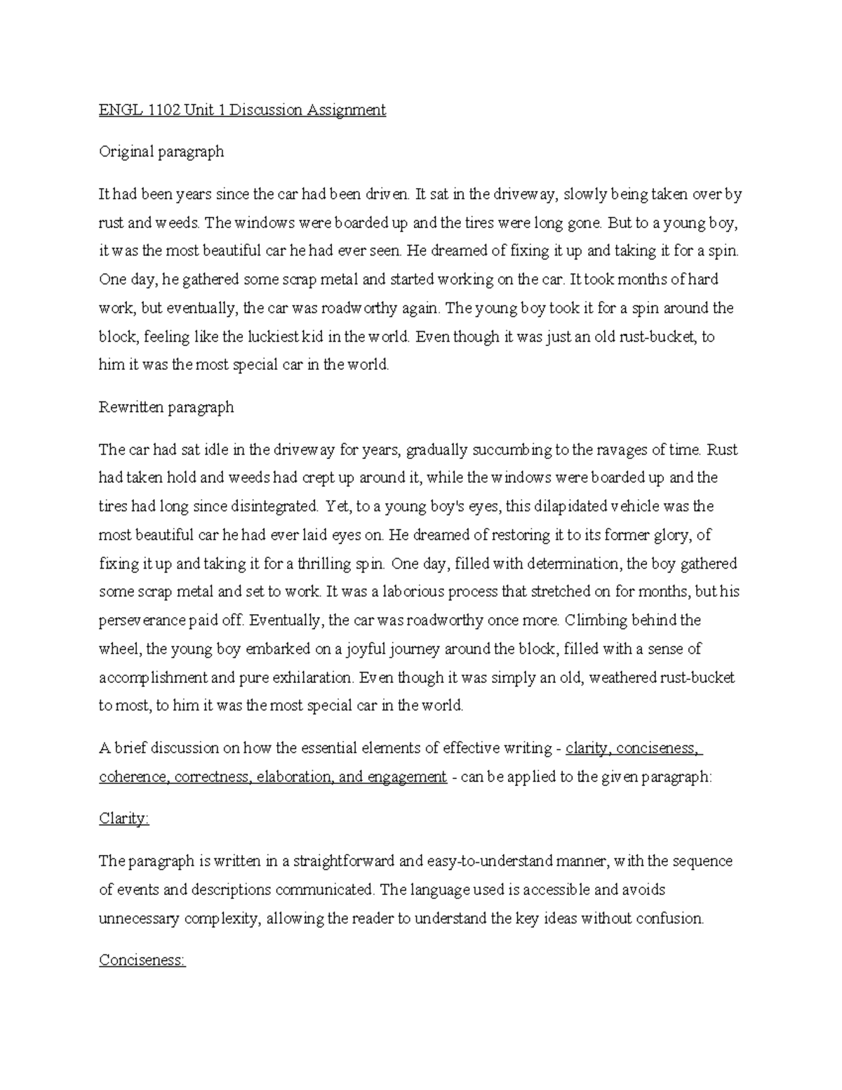 ENGL 1102 Unit 1 Discussion Assignment - ENGL 1102 Unit 1 Discussion ...