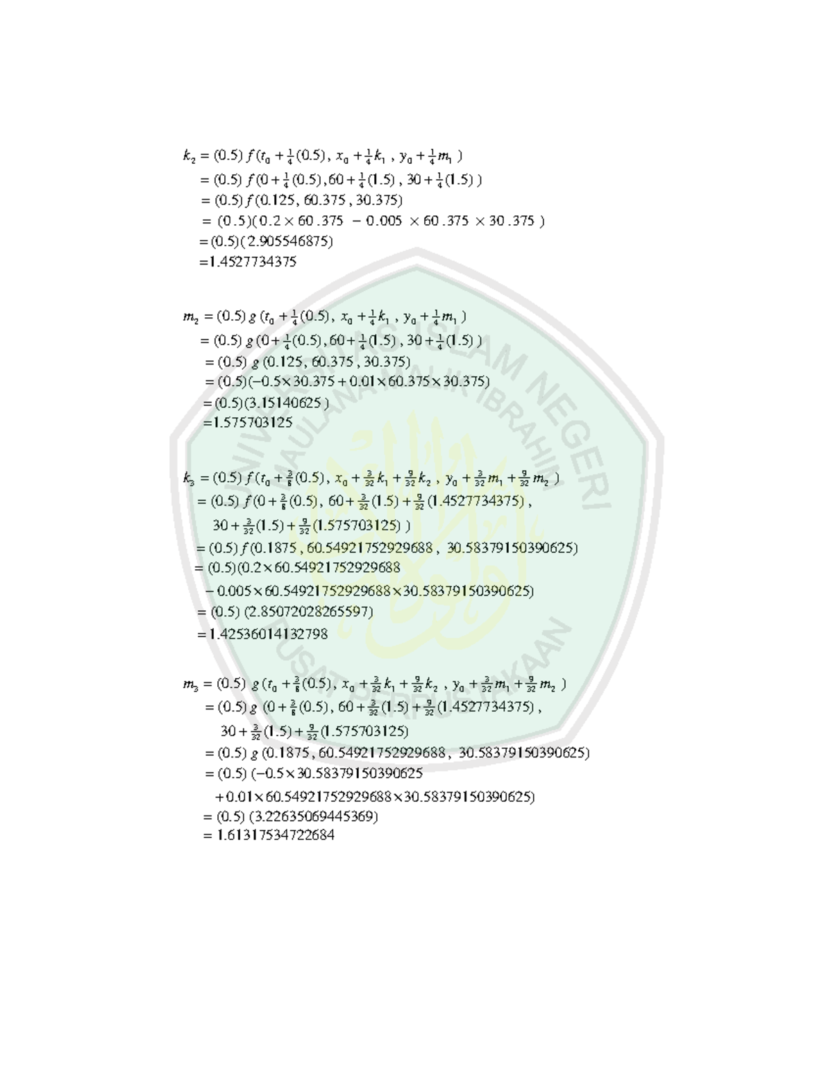 Penyelesaian Numerik Sistem Persamaan Diferensial Lotka Volterra dengan ...