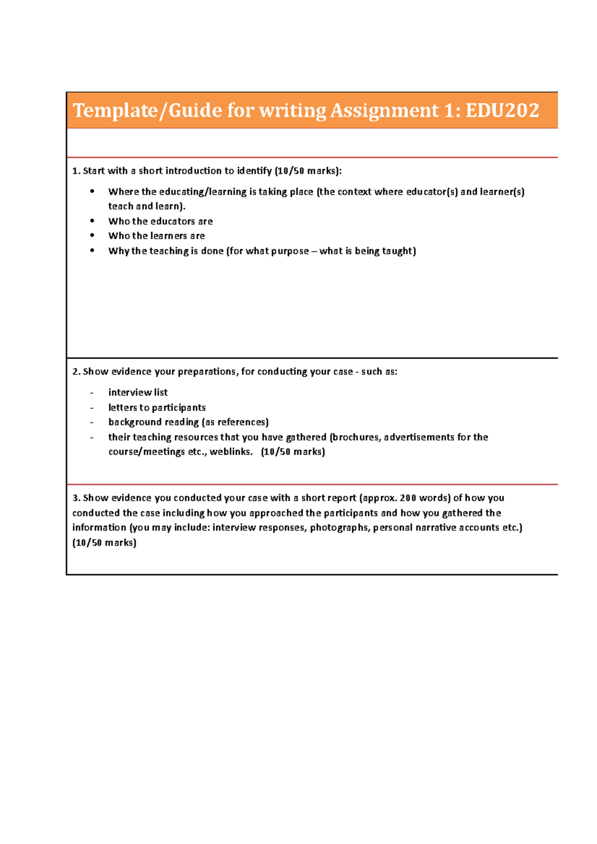 EDU202 Assignment 1 - Template/Guide for writing Assignment 1: EDU ...