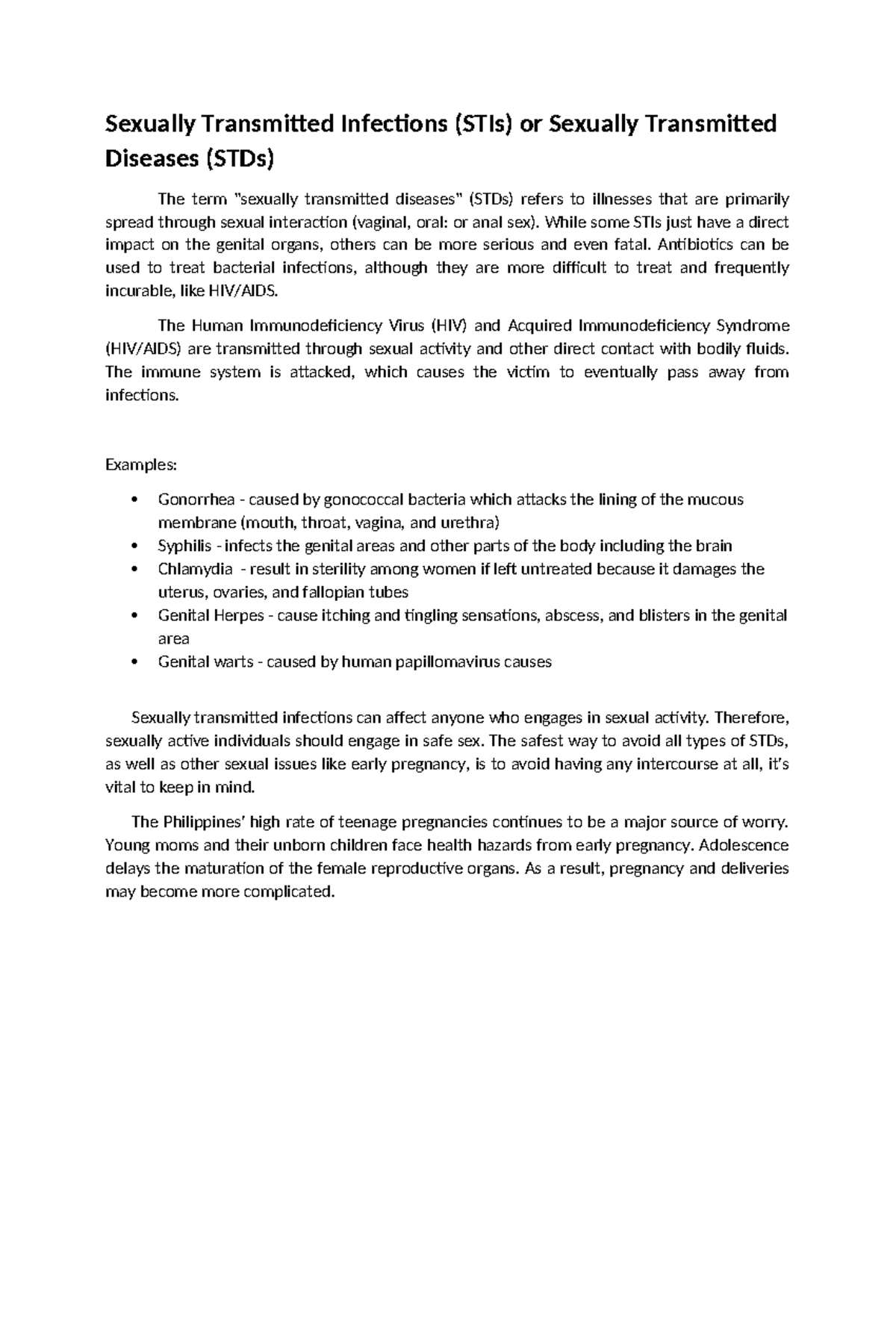 STIs & STDs - Sexually Transmitted Disease - Sexually Transmitted ...