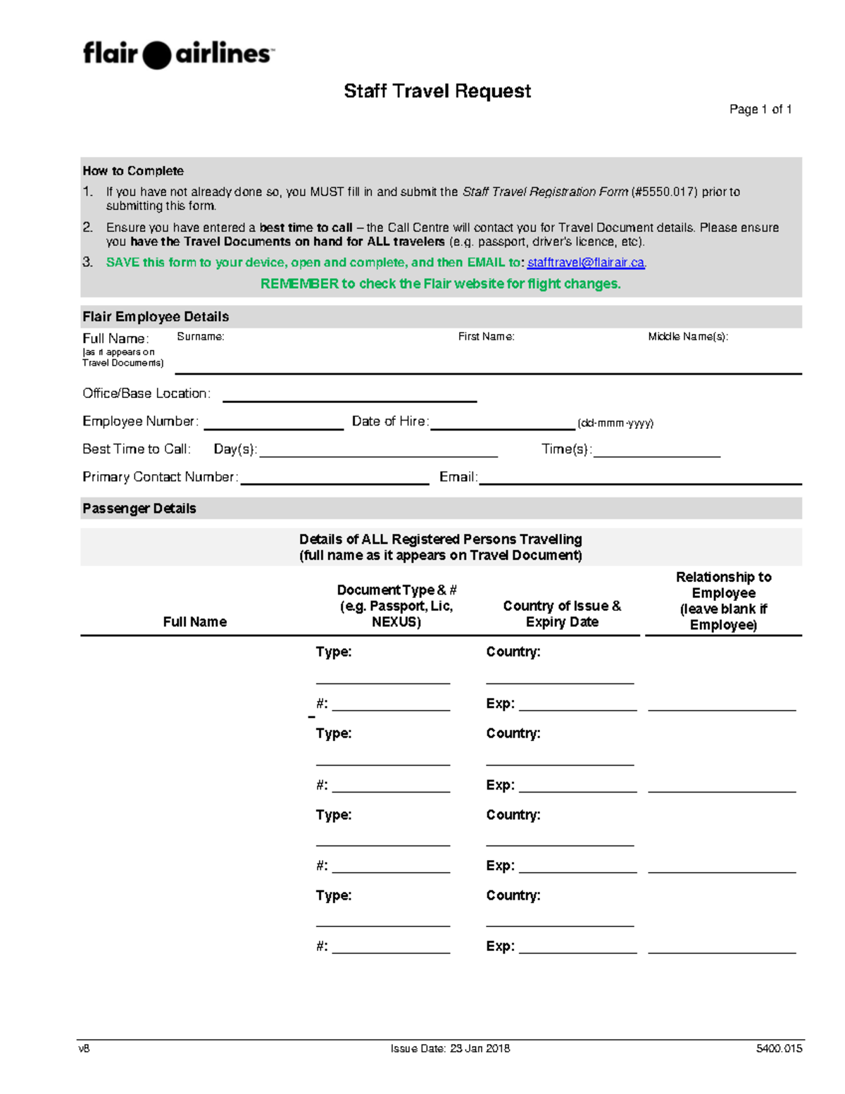 Staff Travel Request Form - BF1O - Studocu