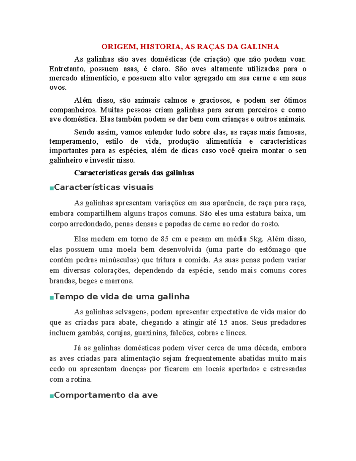 Origem, historia da galinha - ORIGEM, HISTORIA, AS RAÇAS DA GALINHA As ...