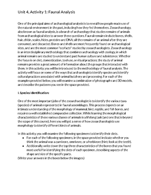 ANTH 3, Unit 3, Activity 1 Typology and Seriation at Diospolis Parva ...