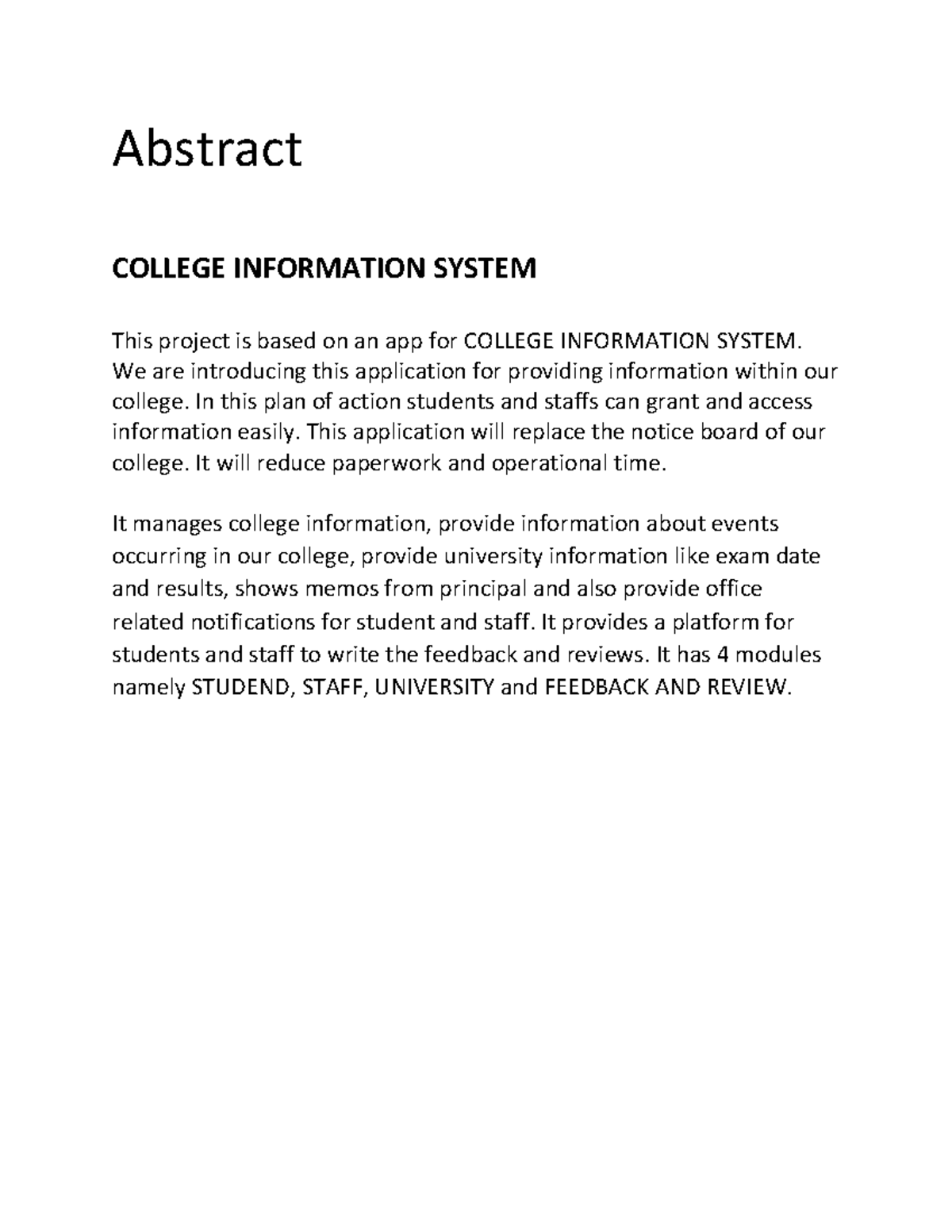 DOC-20230916-WA0041. - Abstract COLLEGE INFORMATION SYSTEM This project ...