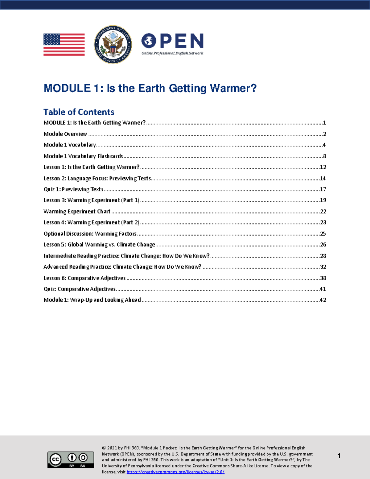 STEM Module 1 Packet - stem for english - 1 © 2021 by FHI 360.