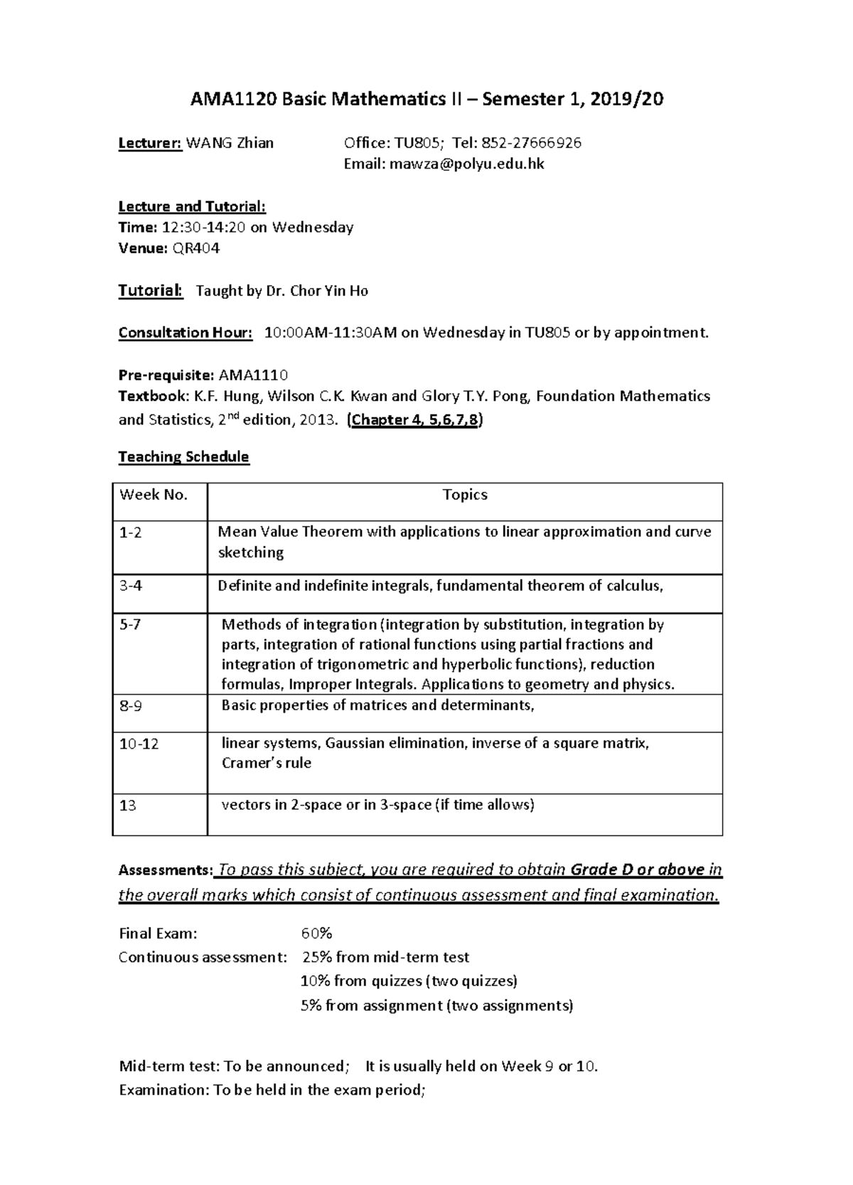 Ama1120 Course Outline Warning Tt Undefined Function 22 Warning Tt Undefined Function