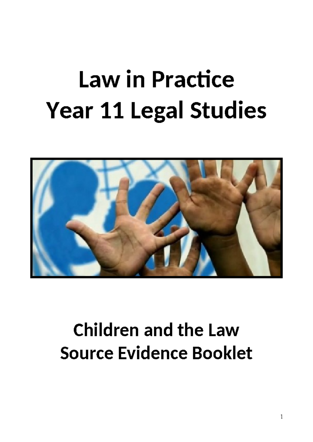 Children and the law worksheet - Law in Practice Year 11 Legal Studies ...