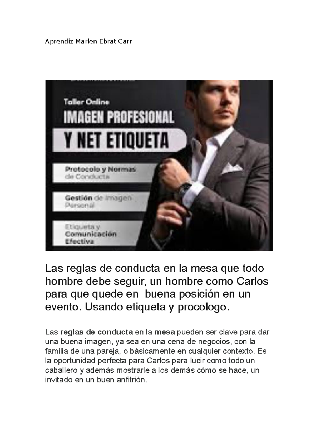 Folleto de normas y etiquetas SENA - Aprendiz Marlen Ebrat Carr Las ...