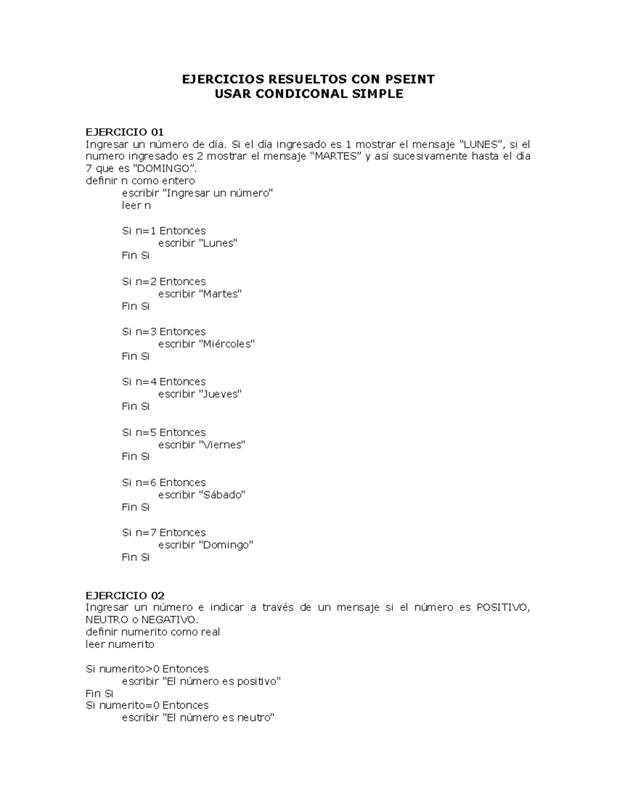 S06.s4 - Tarea - Práctica de la estructura condicional Simple ...